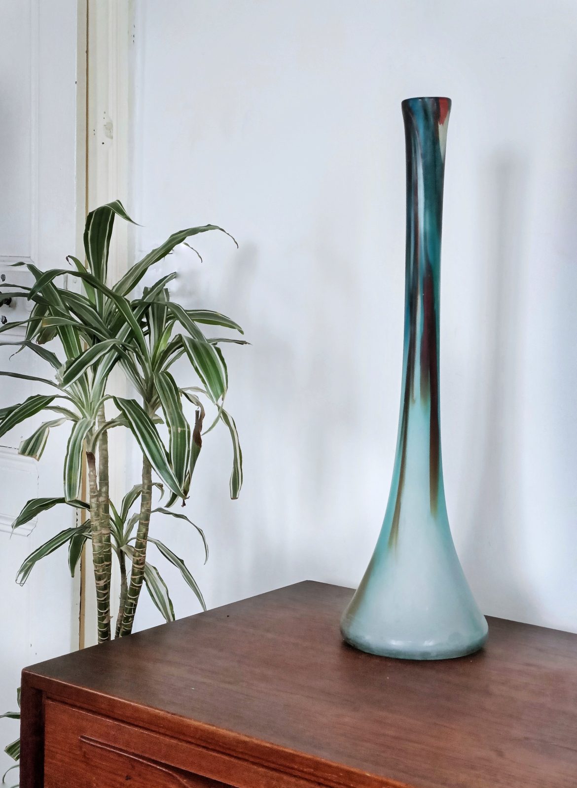 Grand soliflore en pâte de verre - Miss Pagaille